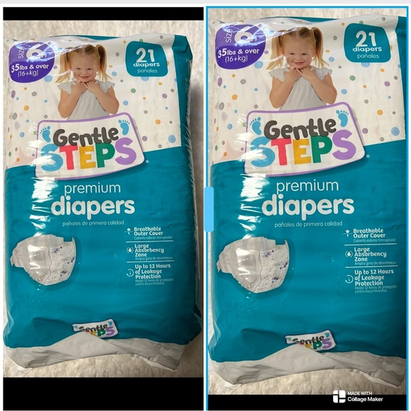 Gentle Steps | Other | Nwt 2 Packs Of Gentle Steps 2 Premium Diapers ...